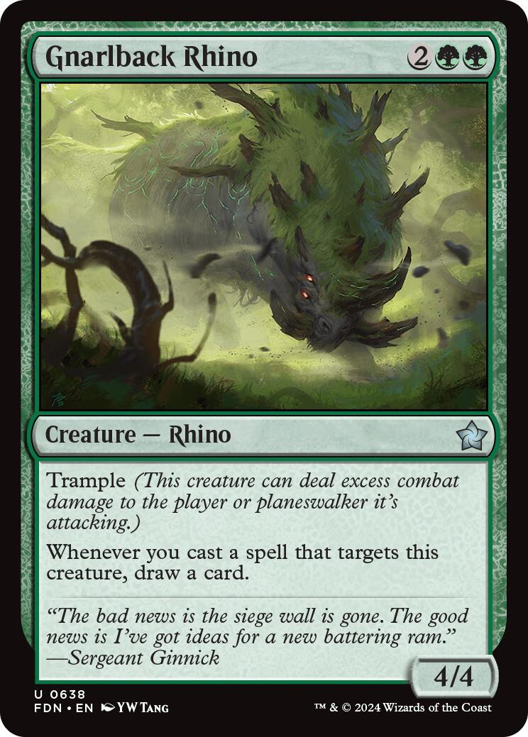 Gnarlback Rhino [FDN - 638] – Magic Market Canada